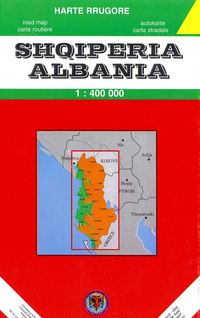 Shqiperia, harte rrugore 1:400 000 : informacion gjeografik = Albania ...