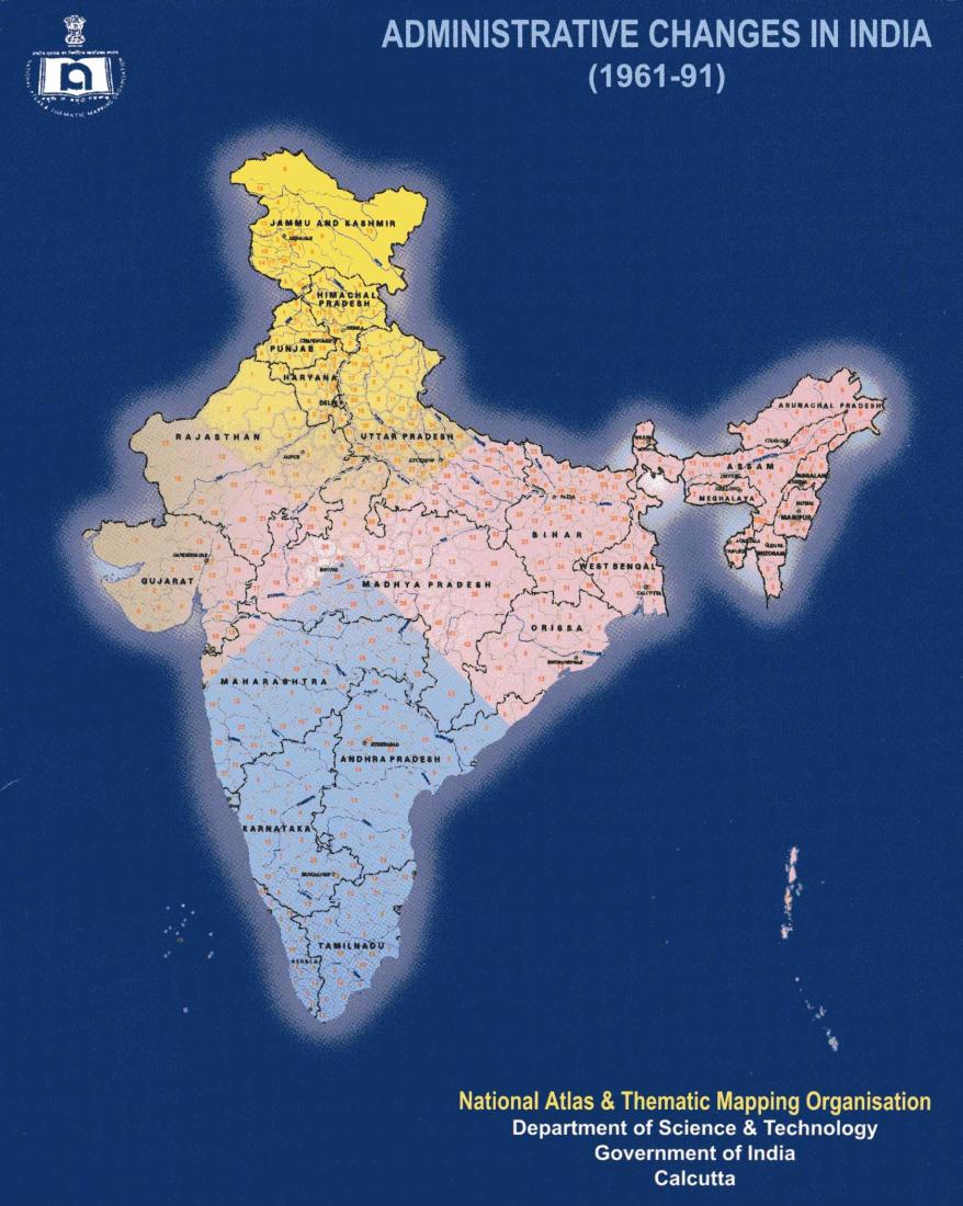 Administrative changes in India (1961-91)