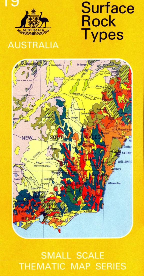 Australia small scale thematic map series : Surface rock types