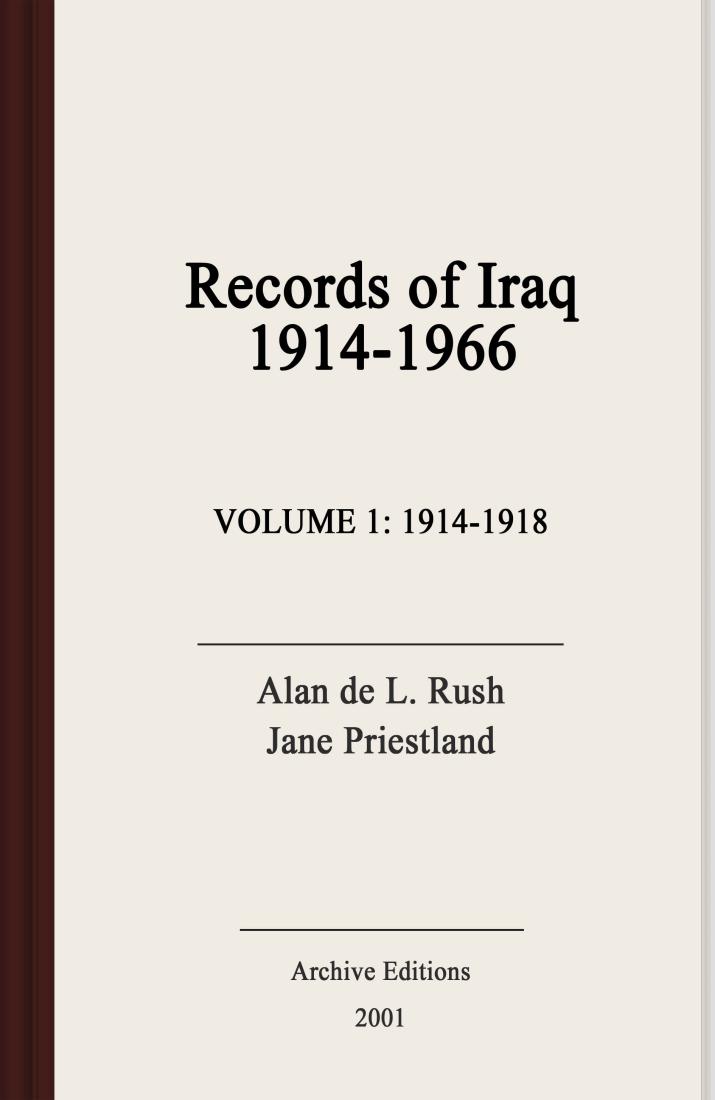 Records of Iraq, 1914-1966